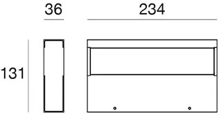 Linea Light CA041DWHWDI Regolo V2 240 Bi, bílé nástěnné svítidlo, LED 23W 3000K, šířka 23,4cm