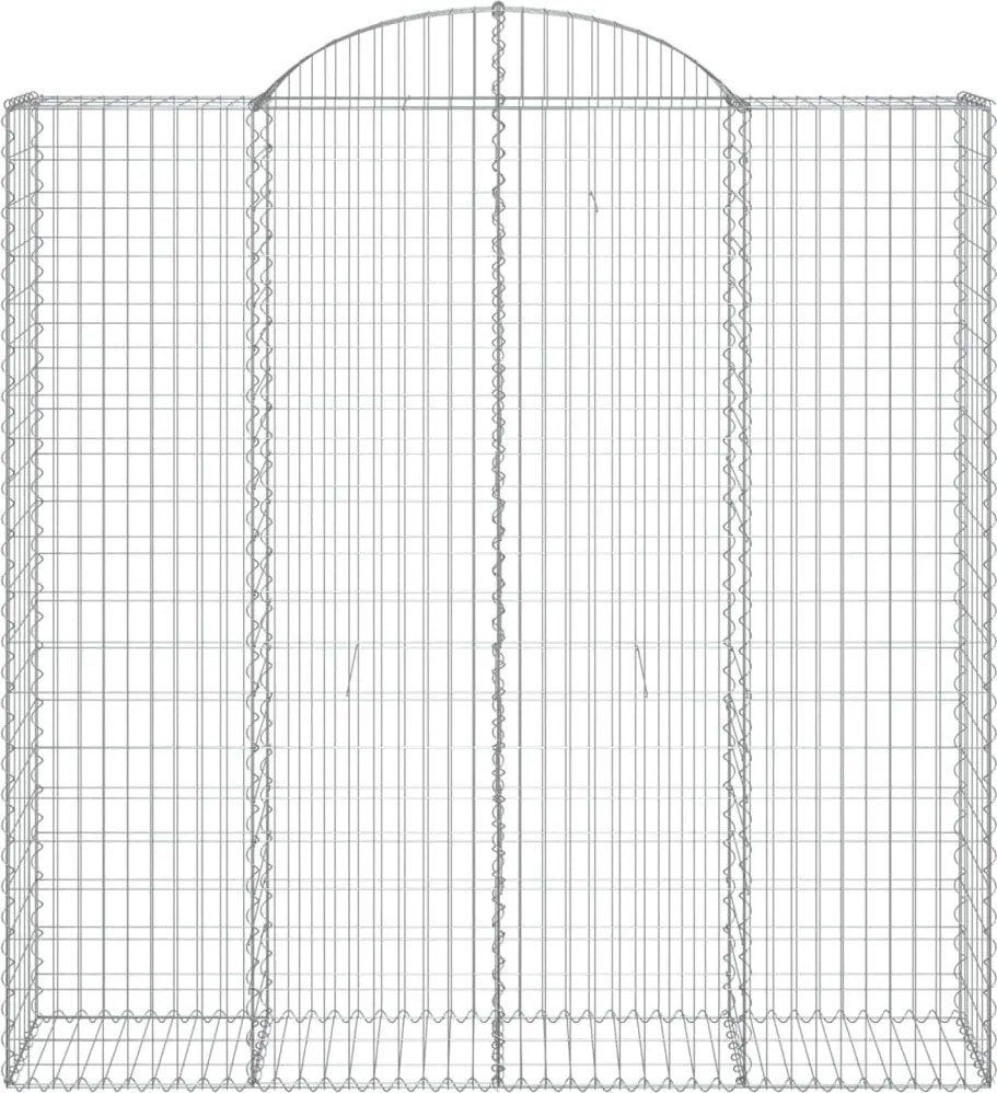 Klenutý gabionový koš 200 x 50 x 200/220 cm pozinkované železo 153500