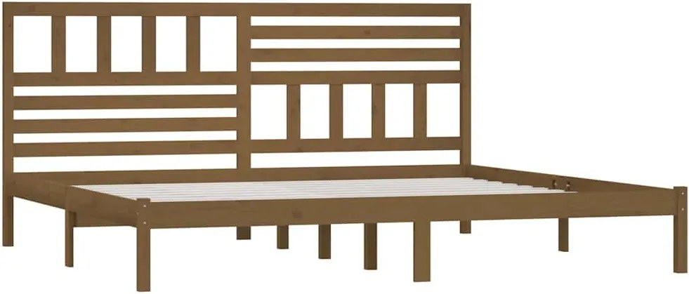 Rám postele medově hnědý masivní borovice 200 x 200 cm 3101046