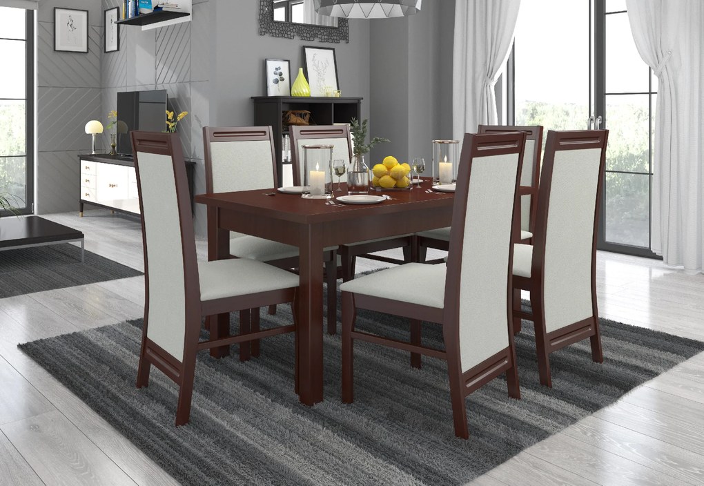 ADRK Furniture Sada stolu s židlemi RODOS 7 SE-ROD-7-DW-B010
