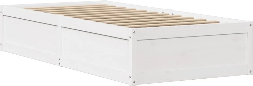Rám postele s čelem bílý 75 x 190 cm masivní borovice 3307108