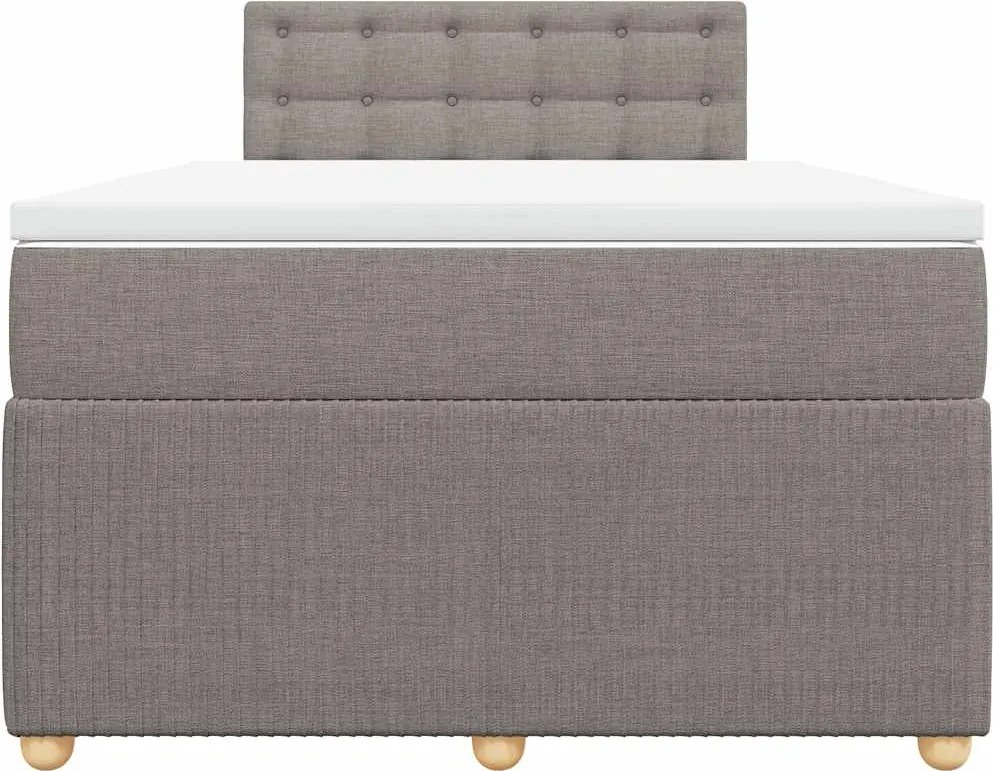 Box spring postel s matrací taupe 120x200 cm textil 3287441