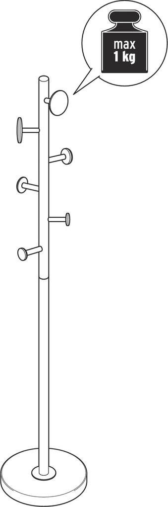 Tchibo - Věšák na šaty - barva: černá