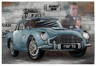 Kovový 3D obraz CAR JAMES BOND Clayre &amp; Eef 5WA0198