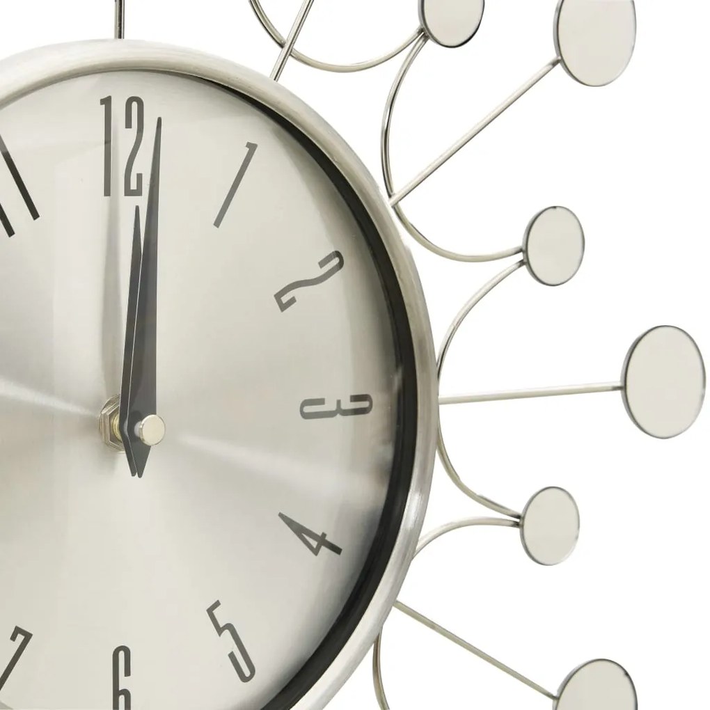 325165  Wall Clock Silver 40 Cm Metal