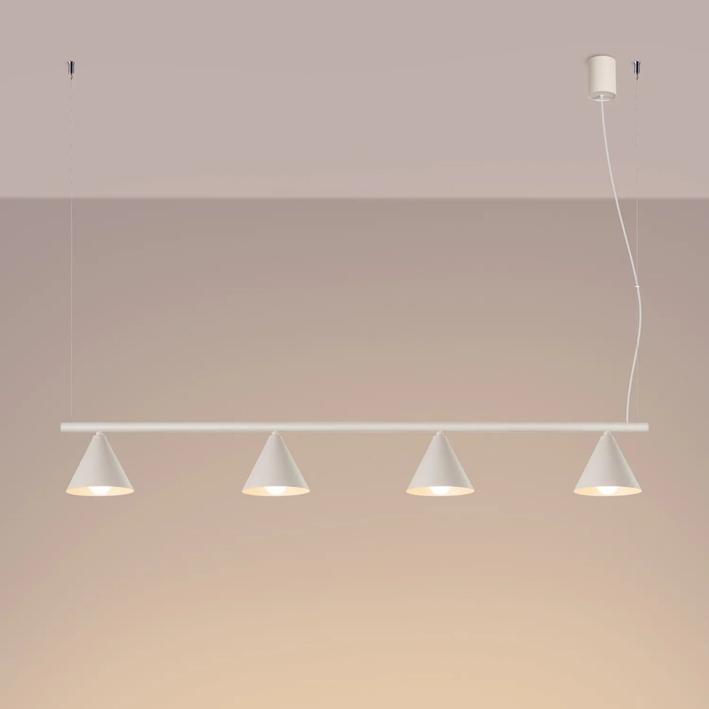 Sollux Lighting Lustr NOX 4L béžový