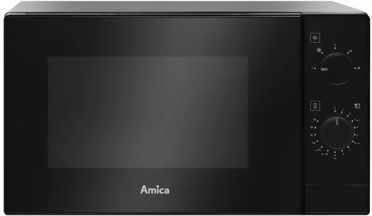 Volně stojící mikrovlnná trouba Amica AMMF20M1B, 700 W, černá