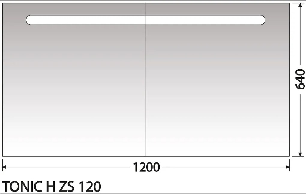 INTEDOOR zrcadlová skříňka s integrovaným LED osvětlením TONIC H ZS 120 Varianta: 24 Woodline creme