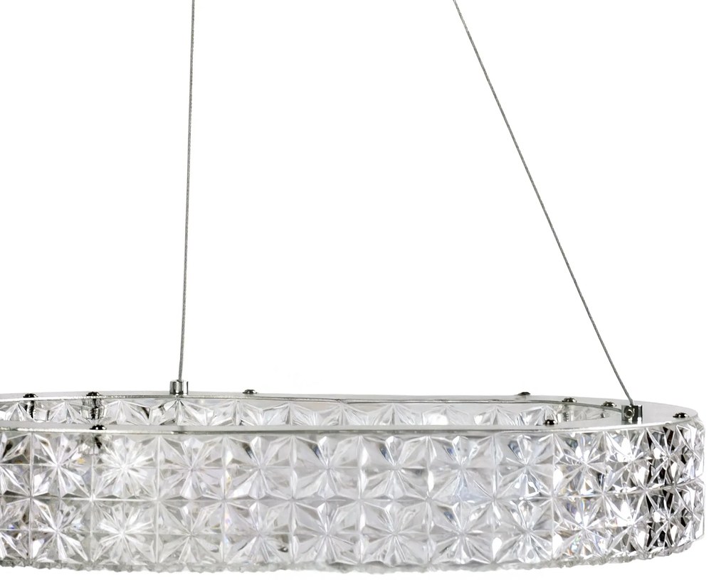 Toolight Závěsné LED osvětlení Crystal LE7 MS005-CP 50 cm chrom
