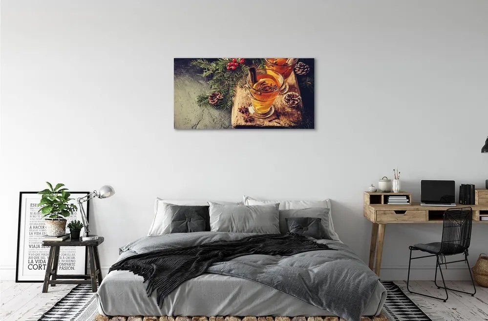 Obrazy na plátně Zimní čaj hřebíček 100x50 cm
