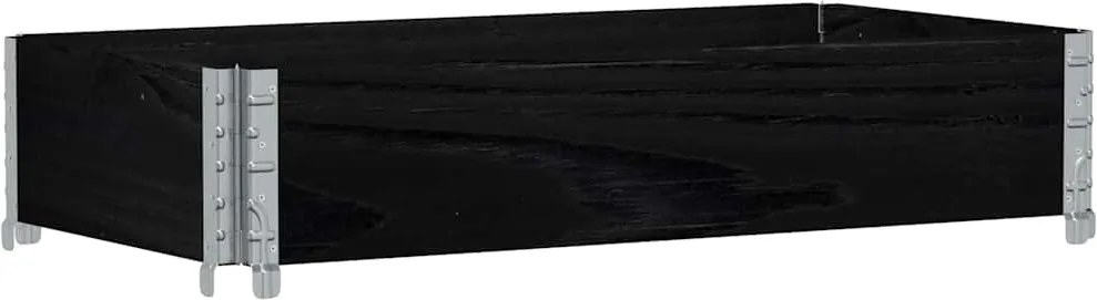 Zahradní truhlík černý 100 x 50 cm masivní borové dřevo 3295388