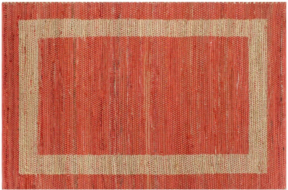 Ručně vyráběný koberec juta - červený | 160x230 cm
