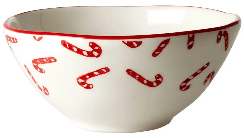 rice Keramická miska Christmas, červená barva, bílá barva, keramika
