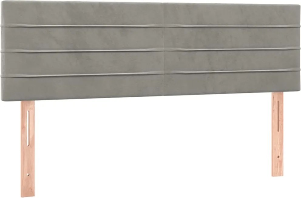 Box spring postel s matrací světle šedá 140x190 cm samet 3141359