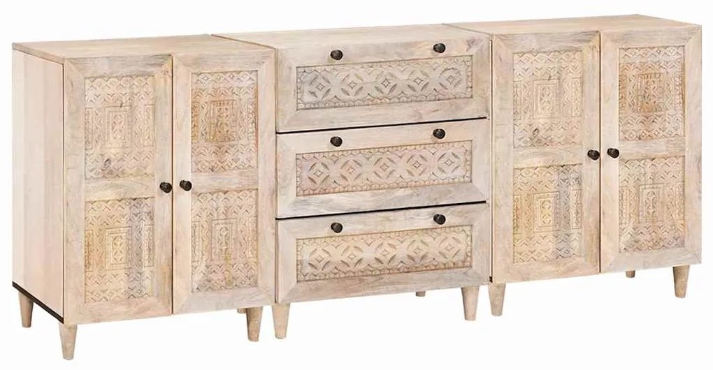 Servírovací skříň 3 ks 180 x 33,5 x 75 cm Bílá 3310071