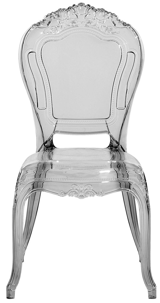 Černá průhledná plastová židle VERMONT Beliani