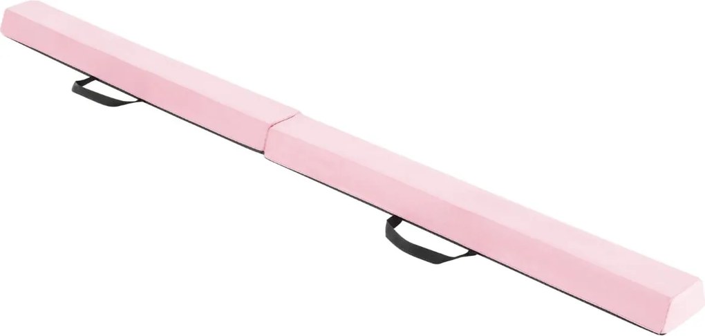 Costway Kladina gymnastická kladina 210 cm skládací gymnastická kladina – růžový