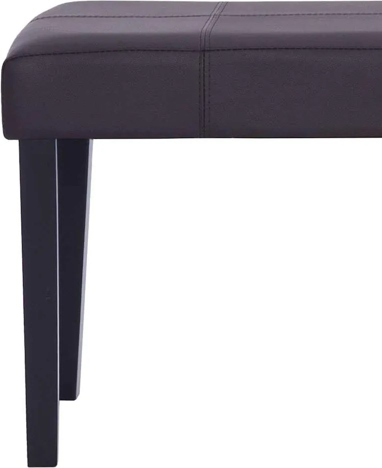 Lavice 106 cm hnědá umělá kůže 281310