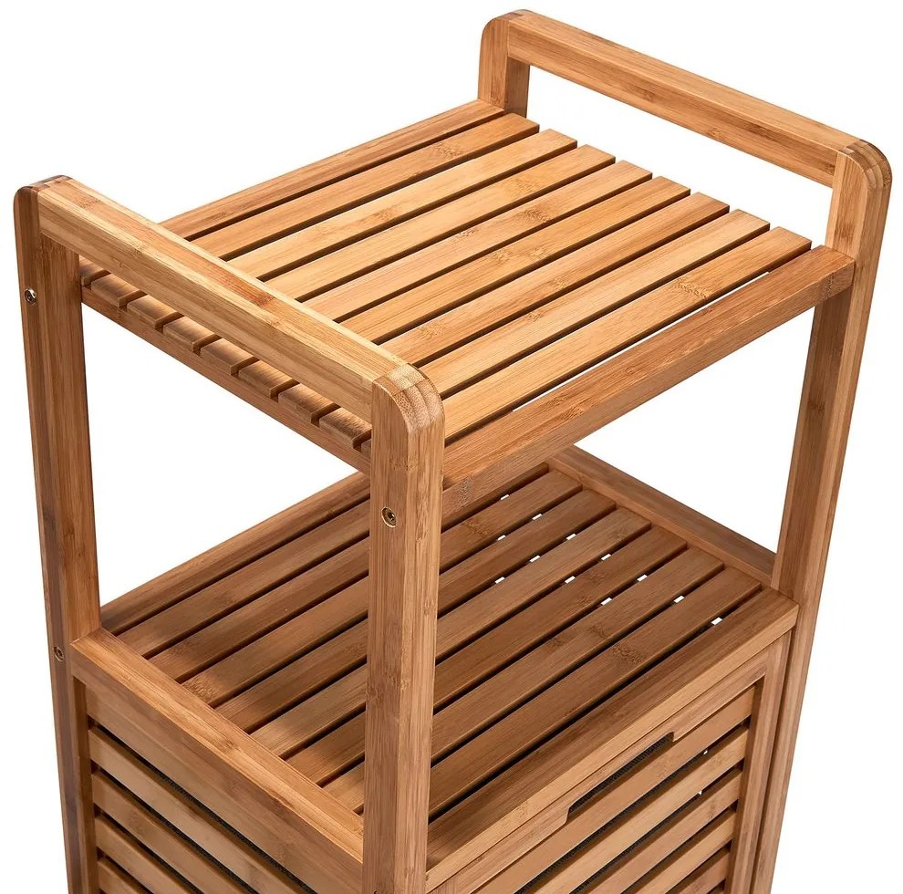 BIG BAMBOO Regál s košem na prádlo