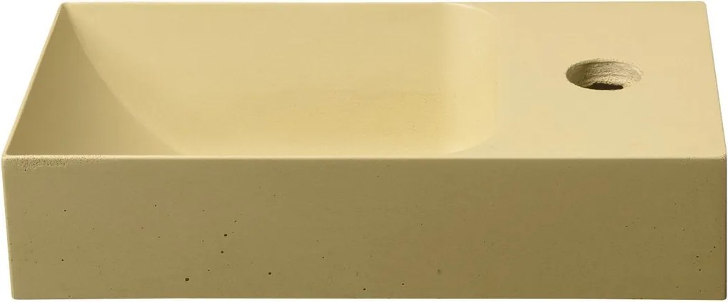 Sapho Piccolino umývátko 30,8 x 10 x 17 cm s otvorem pro baterii vpravo bez přepadu beton žlutá PK30522