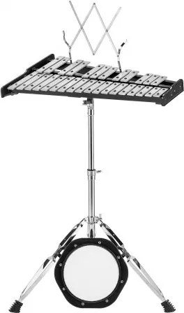 30 Note Glockenspiel xylofonový zvonek s paličkami, stojanem a cvičnou podložkou