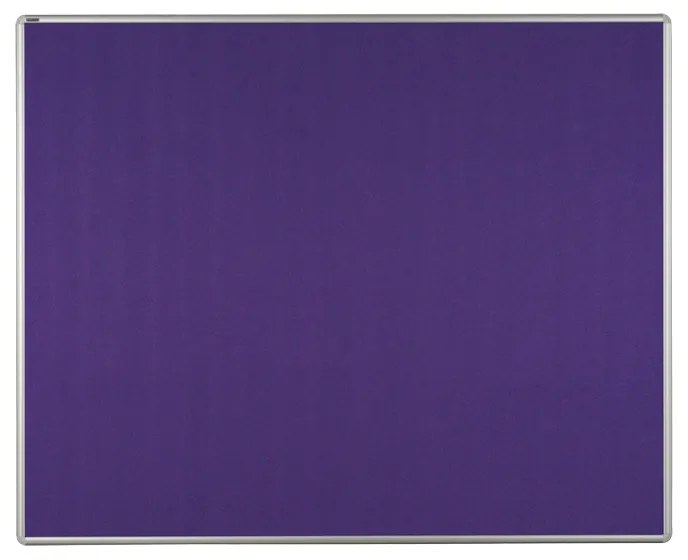 Textilní nástěnka ekoTAB v hliníkovém rámu, 1500 x 1200 mm, fialová