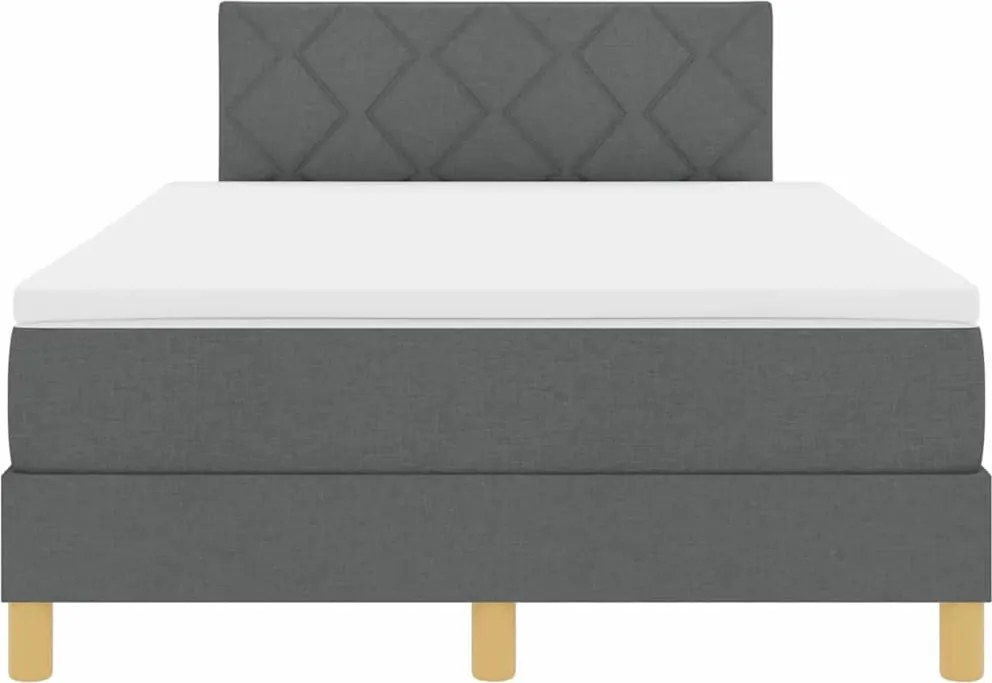 Postel s boxspringem s polštářem Tmavě šedá 120 x 190 cm textil 3338980