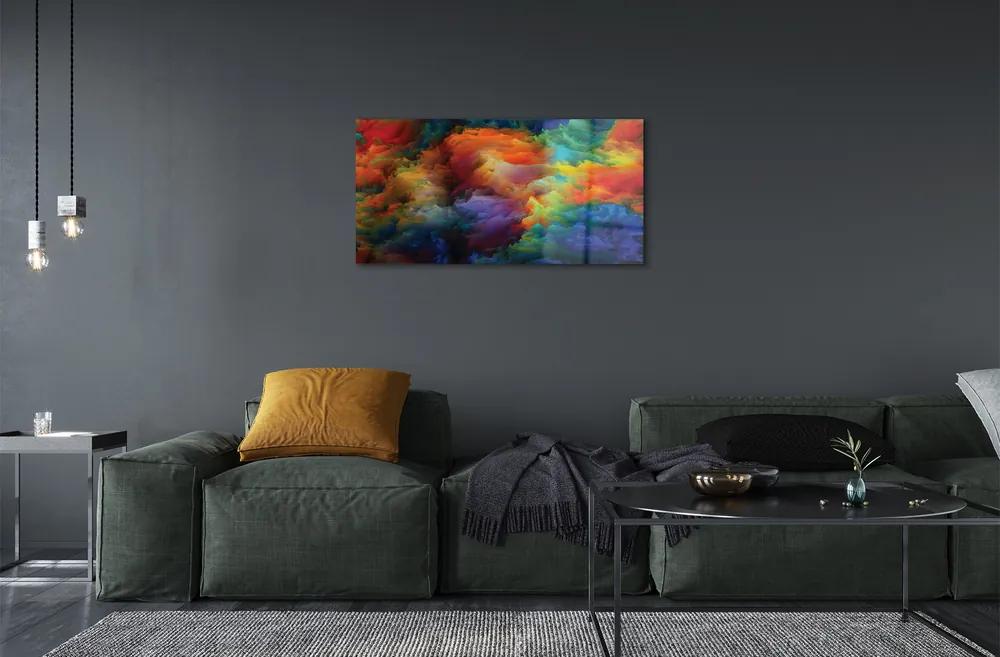 Obraz na skle 3d barevné fraktály 120x60 cm