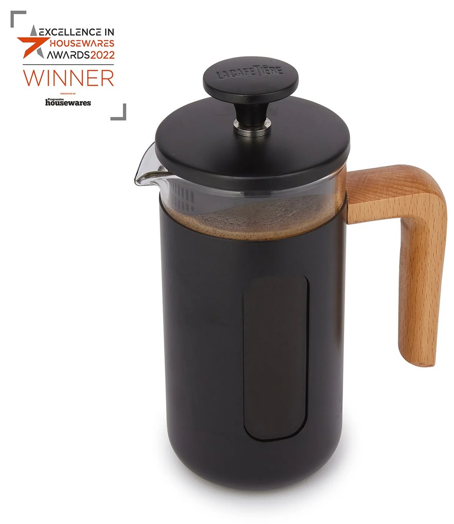 KitchenCraft French Press La Cafetiere PISA na 3 šálky, černý LCPISA3CPBLKW