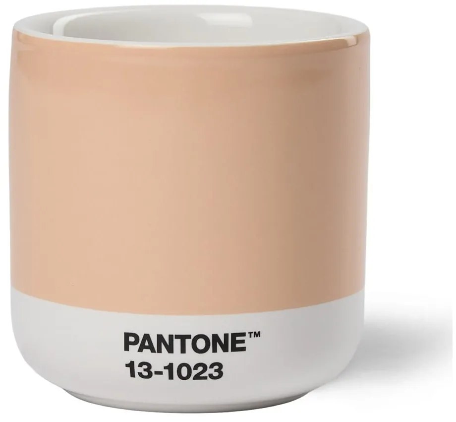 Oranžový porcelánový šálek na cappuccino 175 ml Peach Fuzz 13-1023 – Pantone