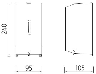 Nimco Zásobník na dezinfekční gel nebo tekuté mýdlo - HPM 27031-MS-10