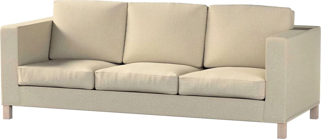 Potah na pohovku IKEA Karlanda 3-místná nerozkládací, krátký barva béžová látka pletený vzor