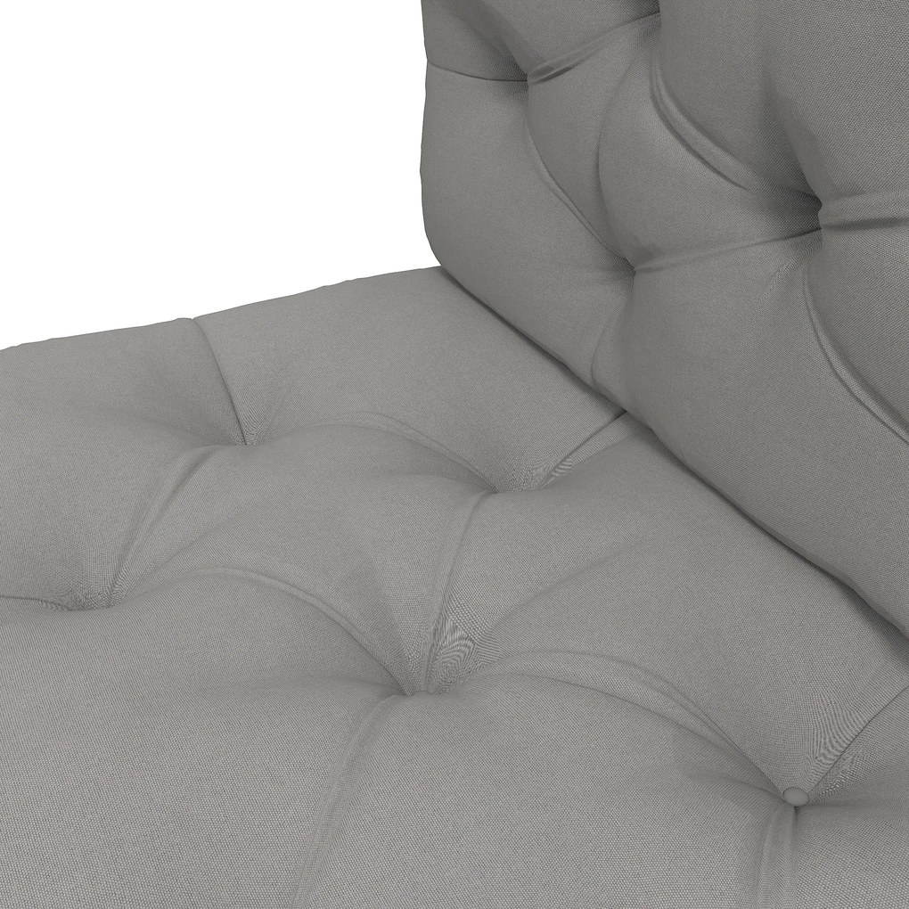 Outsunny 2dílná sada polštářů na paletovou sedačku – sedák 120 × 80 × 10 cm + opěrka 120 × 40 × 10 cm, UV-odolné a voděodolné, světle šedé