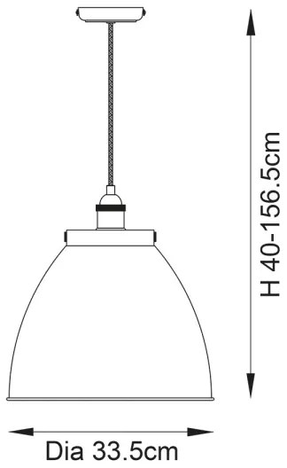 Endon 98749 - Lustr na lanku FRANKLIN 1xE27/10W/230V černá/mosaz