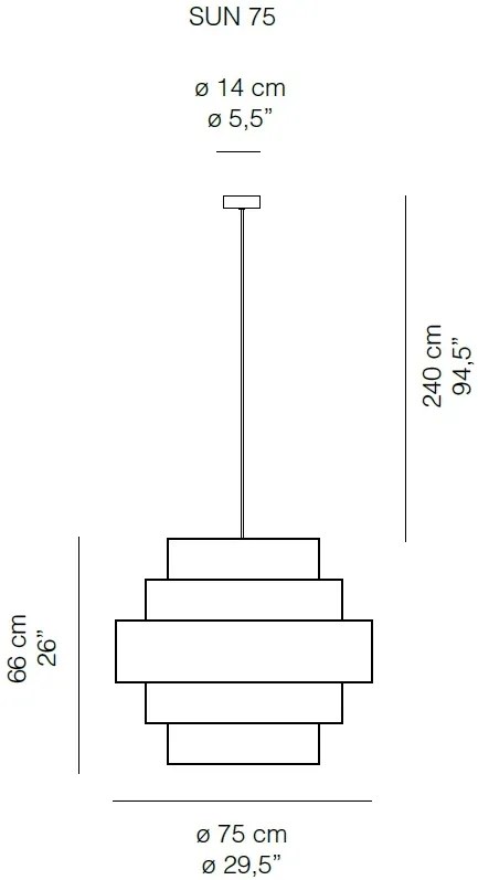 Quadrifoglio Group K05SPE0P01-002 Sun, designové svítidlo z černého textilu, 3x10W LED E27, průměr 75cm