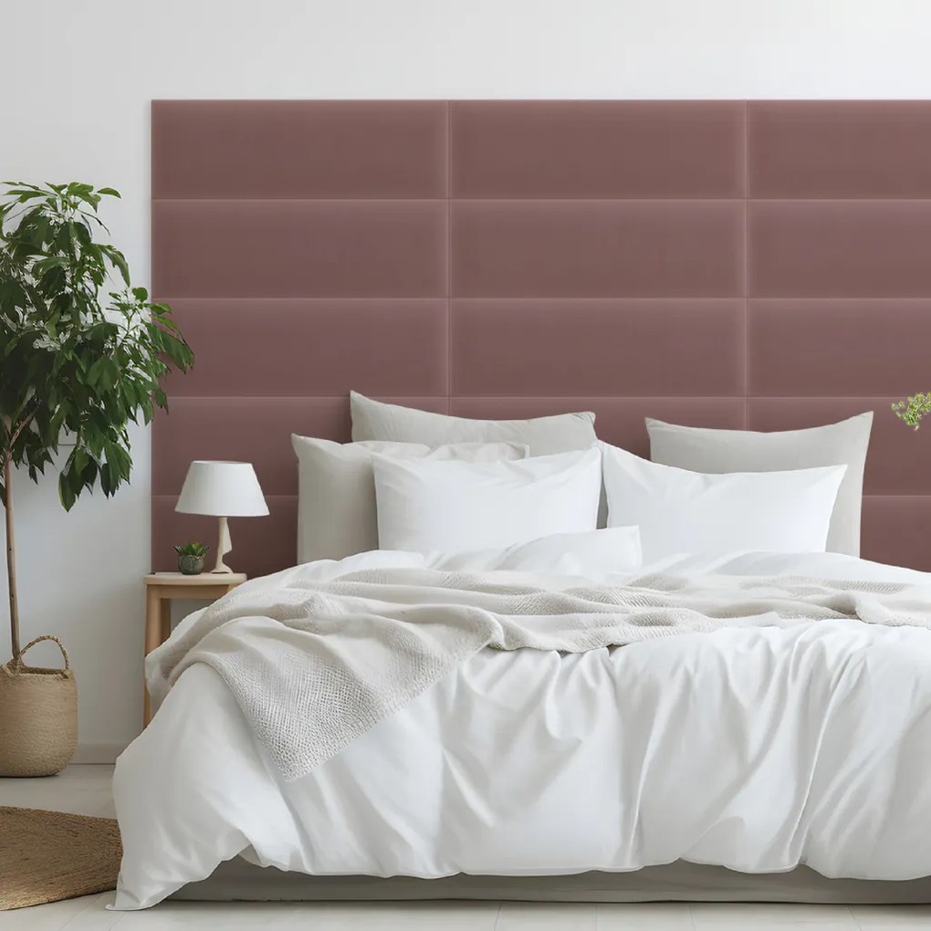 Sametový čalouněný panel - Obdélník - 80x20cm Farba: Bledě modrá