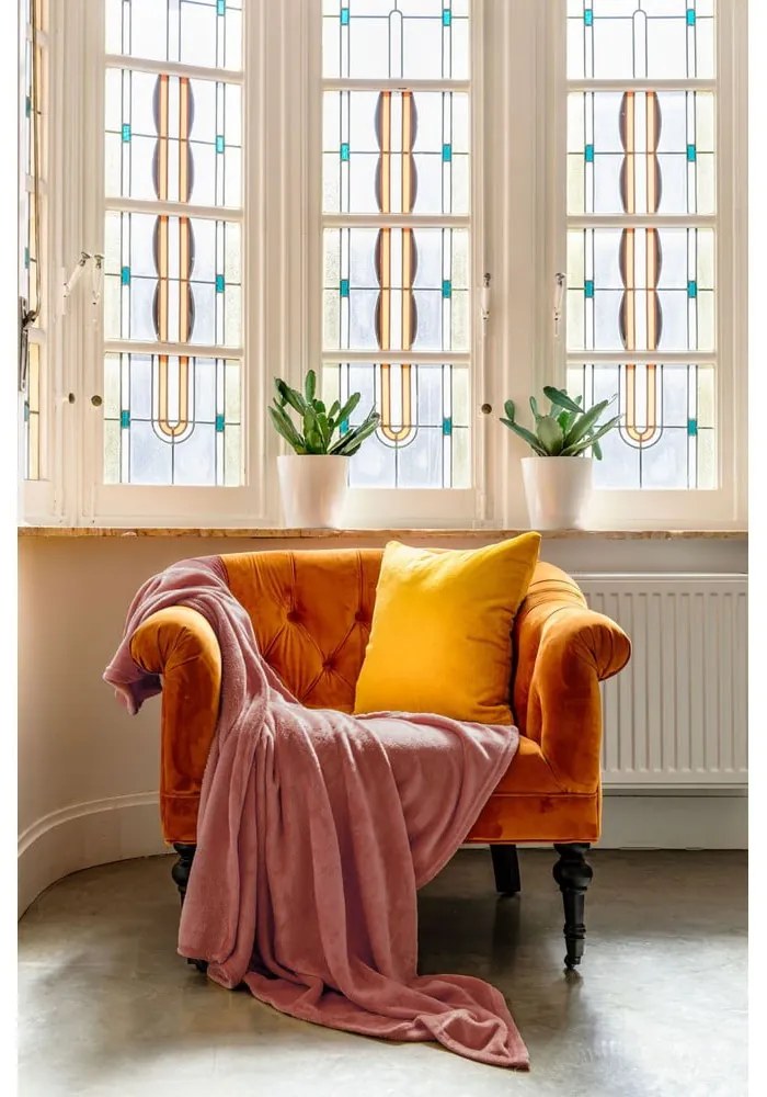 Deka z mikroplyše v cihlové barvě 150x200 cm Cosy – Tiseco Home Studio