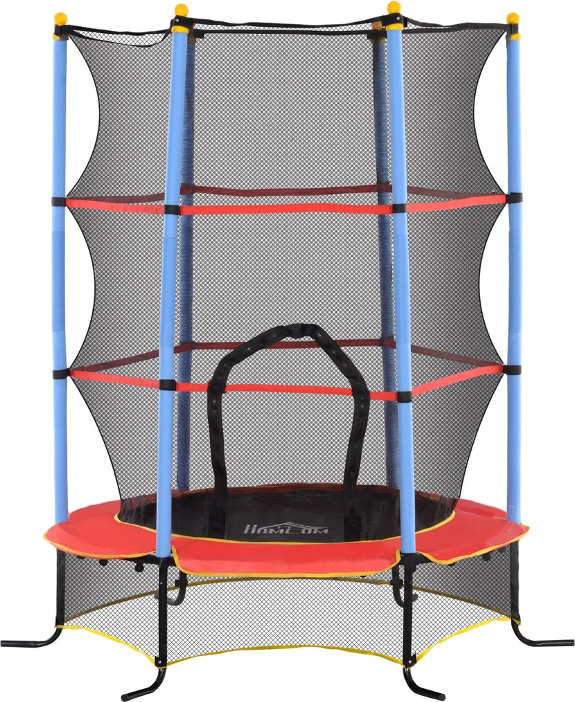 HOMCOM Dětský Trampolína Ø 1,75 × 1,90H m: Ochranná síť, zipová brána, ochranný kryt pružin a 6 polstrovaných tyčí | Aosom