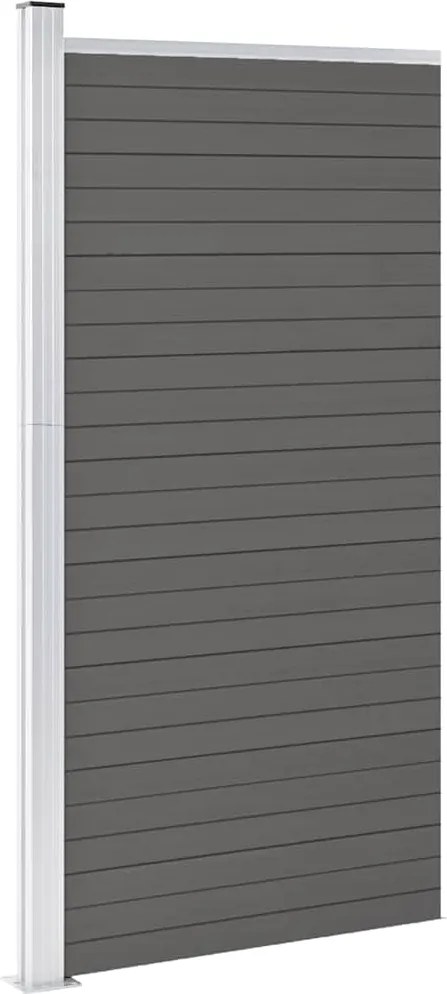Plotový dílec WPC 95 x 186 cm šedý 148978