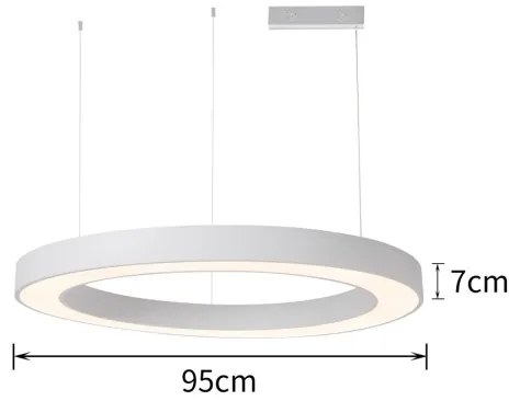 Immax NEO 07214L - LED Stmívatelný lustr PASTEL LED/68W/230V bílá 95cm Tuya + DO