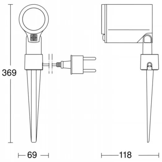 STEINEL 058685 - LED Venkovní lampa se senzorem SPOT GARDEN 1xGU10/7W/230V IP44