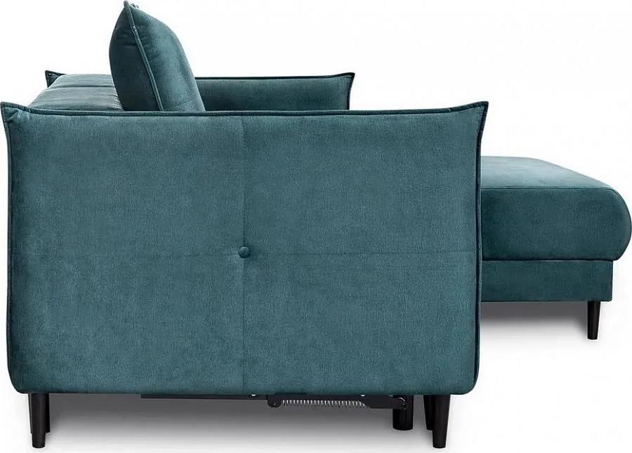 Casarredo - Komfort nábytek Rohová sedací souprava LASTRONI rozkládací s úložným prostorem, pravá, látky A1 | potah: gemma 39,barva: N7 černá