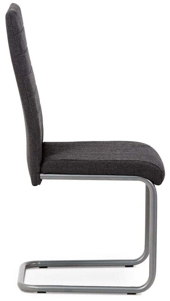 AUTRONIC Jídelní židle, šedá látka, kov matný antracit