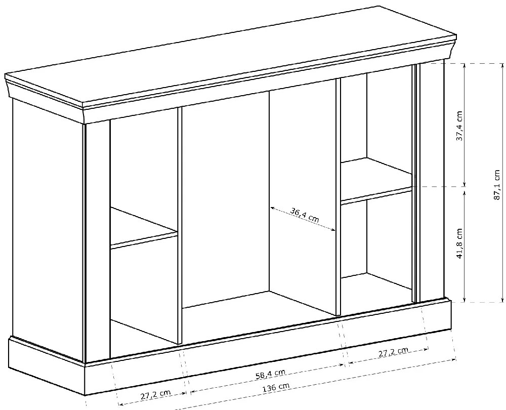 Ložnice Antica K | sestava A | 7 dílů | kraft zlatý