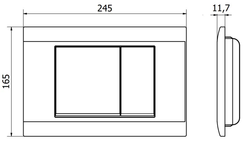 Mexen Fenix splachovací tlačítko, zlatá, 600104
