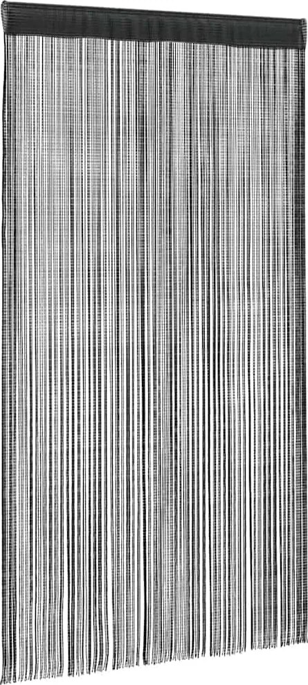 Provázkové záclony, 2 ks, 140x250 cm, černá 132401