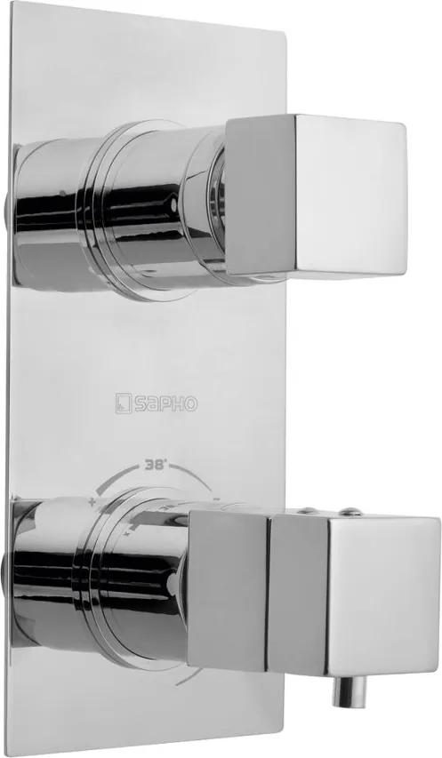 LATUS podomítková sprchová termostatická baterie, 2 výstupy, chrom (1102-85) SAPHO