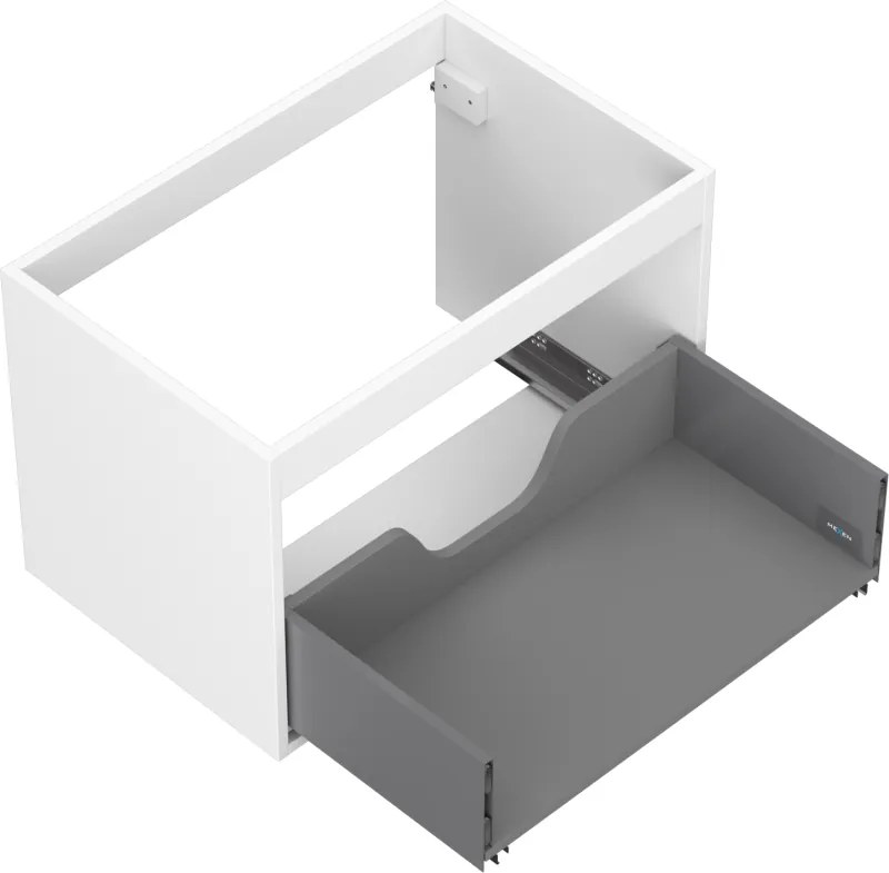 Mexen Box-A, závěsná skříňka 70 cm, 1 zásuvka, bílá matná, 91AX0-0700-470-1-01