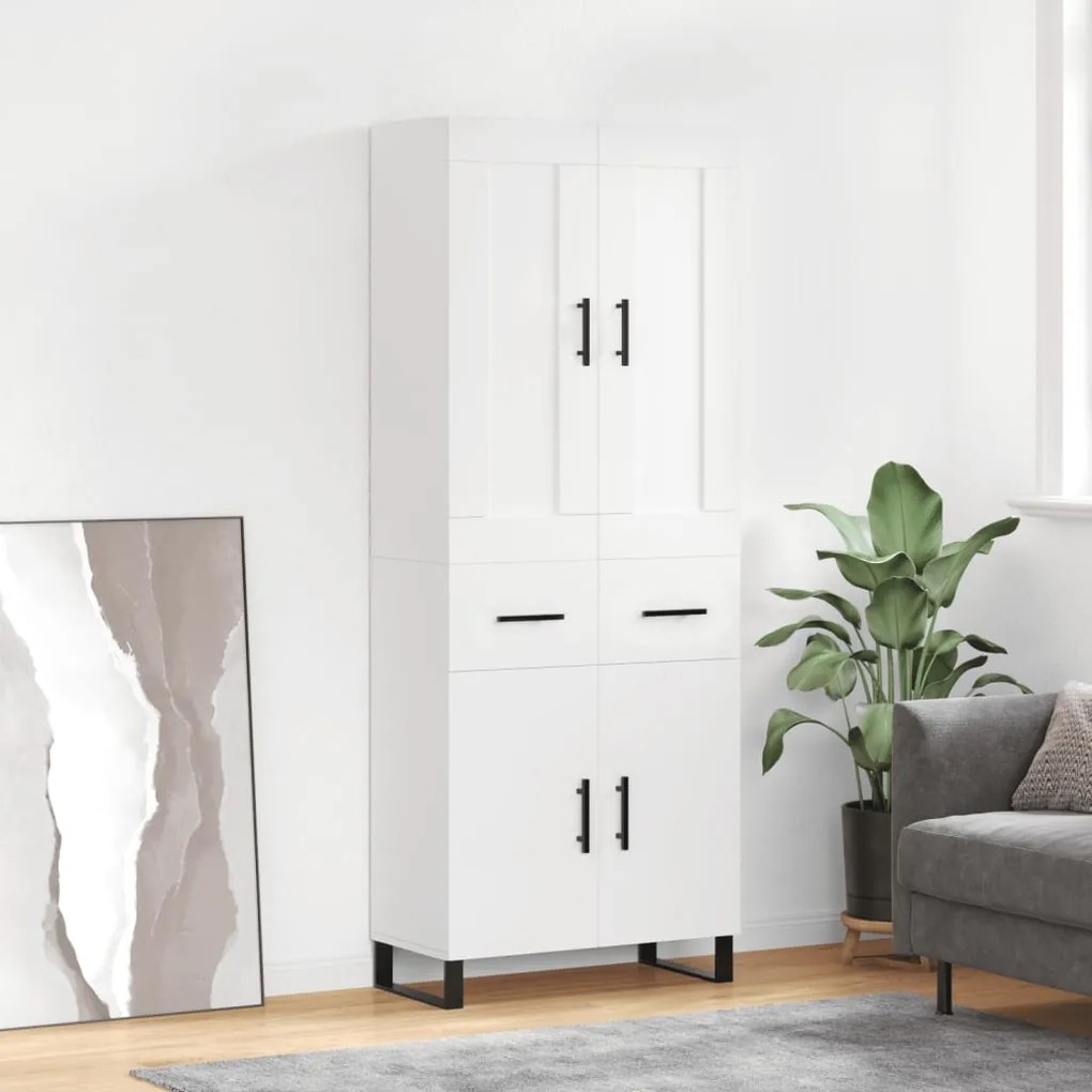 Skříň highboard bílá 69,5 x 34 x 180 cm kompozitní dřevo 3199897