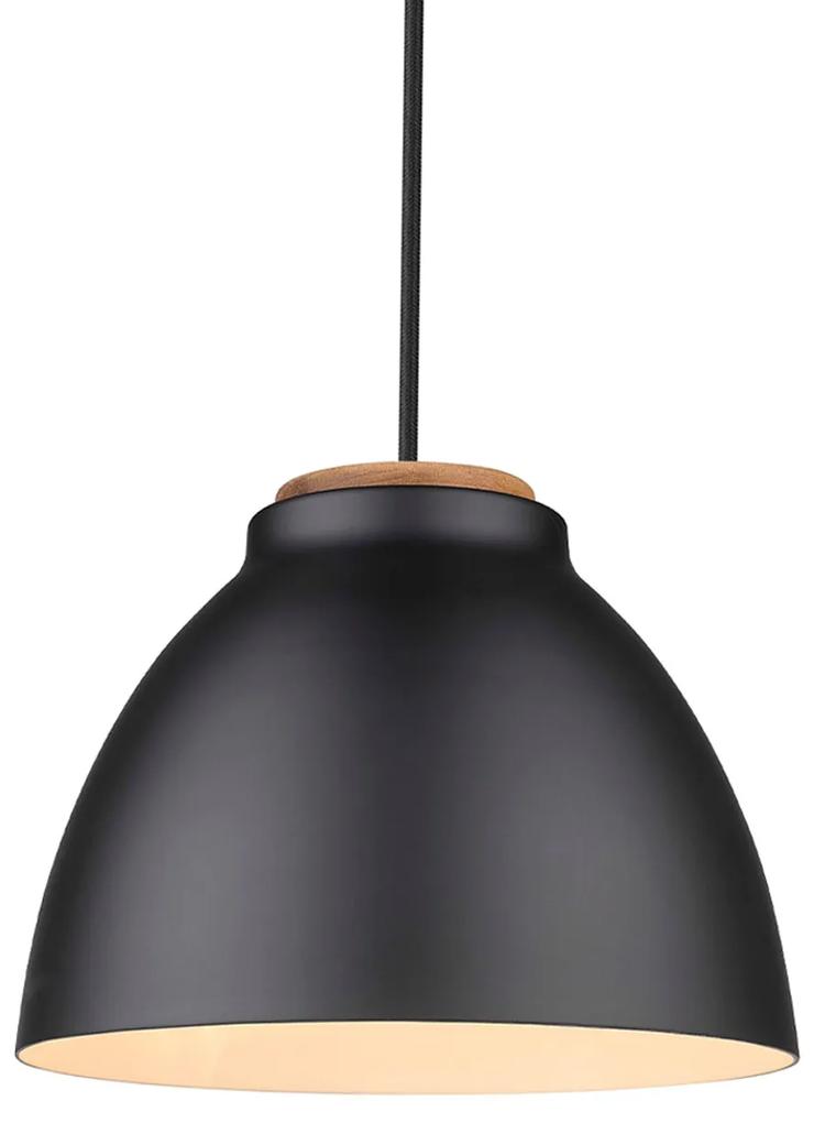 Halo Design 738328 závěsné svítidlo Nivå kov, mahagon, černé, ø24cm